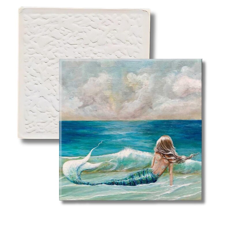 Mermaid Beach Ceramic Tile, Coastal Backsplash Kitchen or Bathroom ...