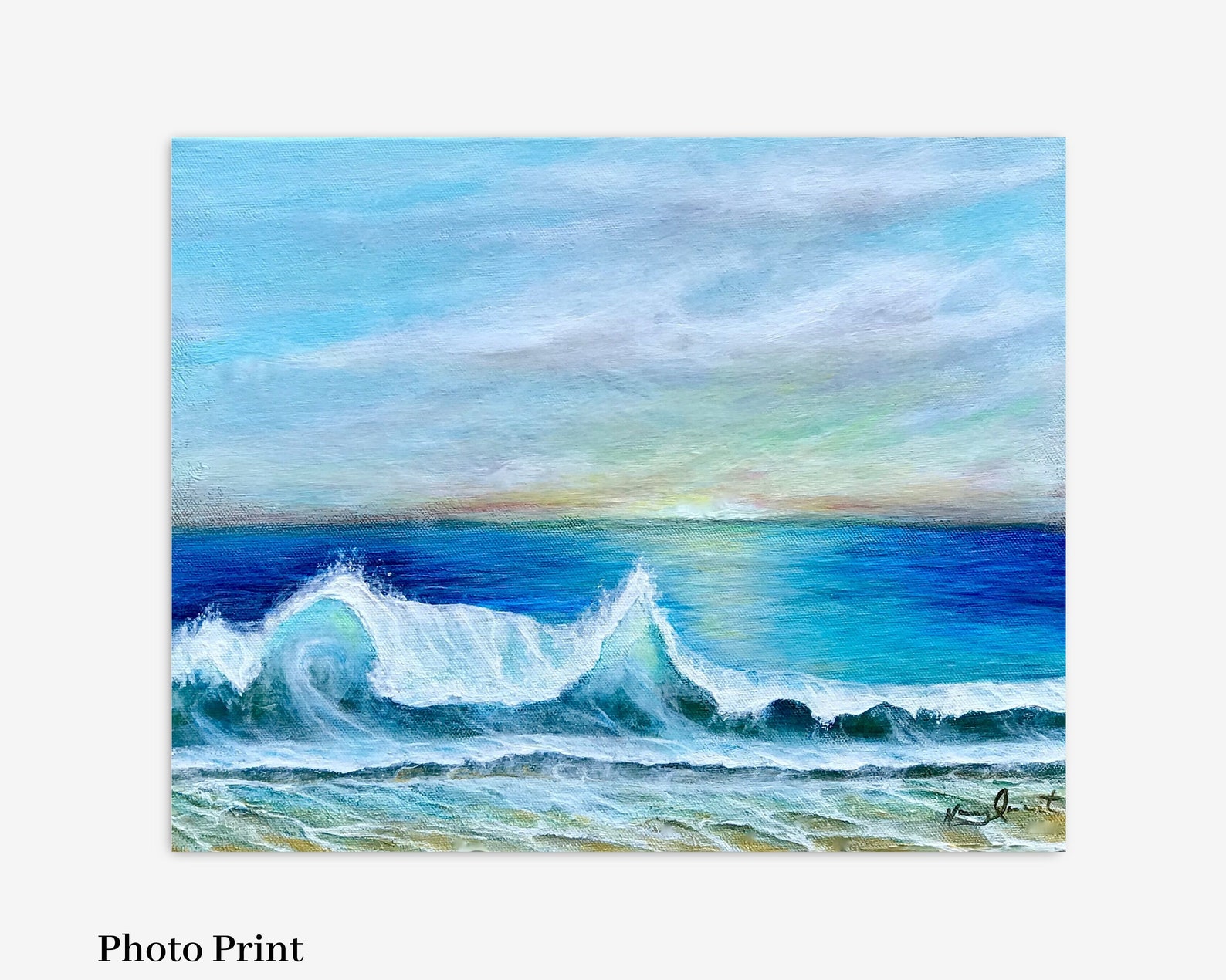 Beach Sunset Print Ocean Waves Art Coastal Home Wall Decor - Etsy