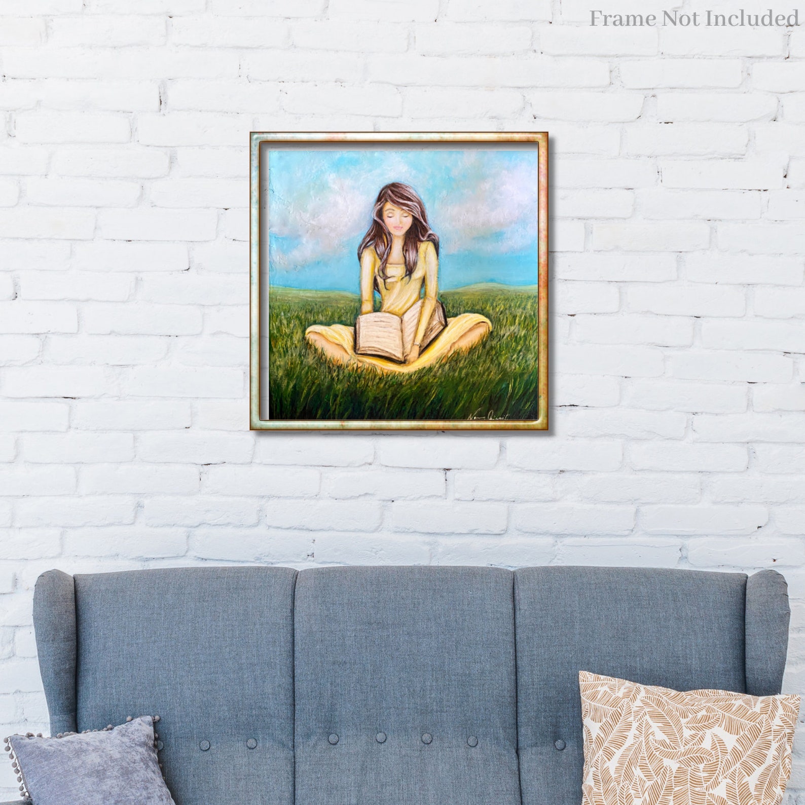 Girl Reading Art Woman With Book Print Library Decor - Etsy