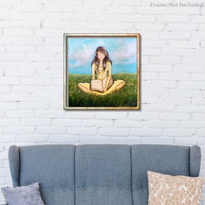 Girl Reading Art Woman With Book Print Library Decor - Etsy