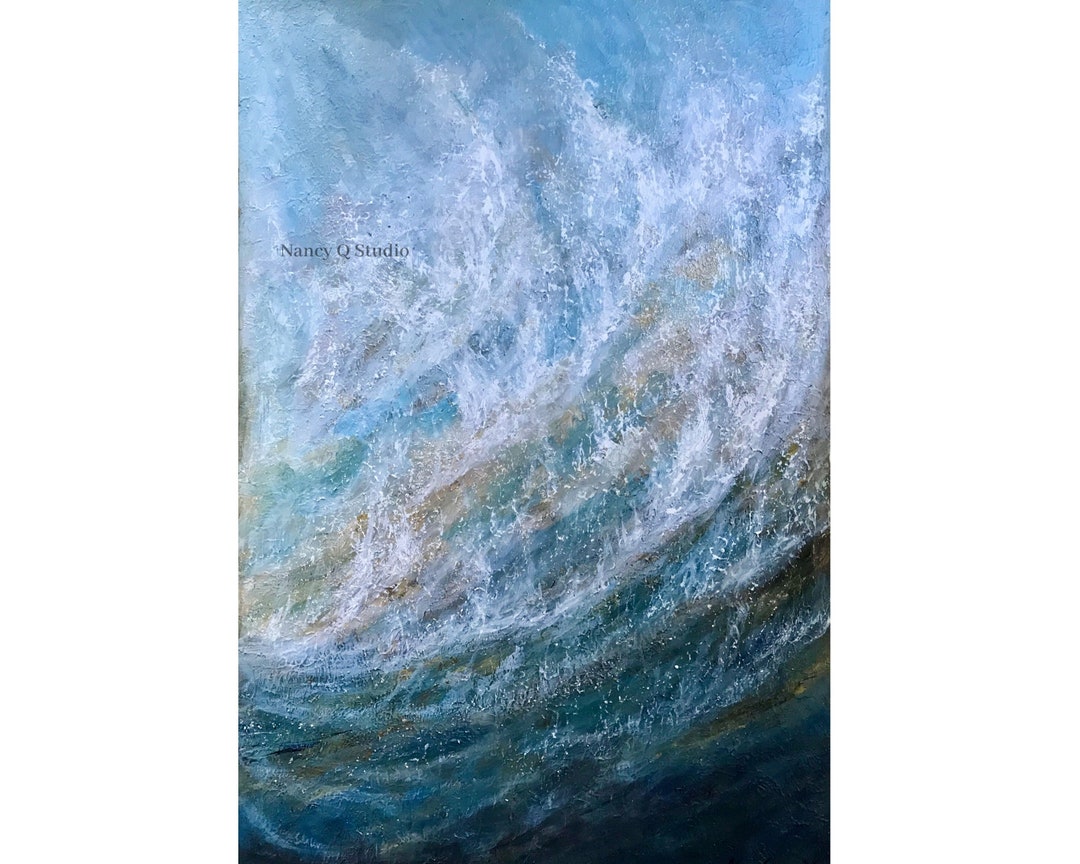 Abstract Wave Print Beach House Decor - Etsy