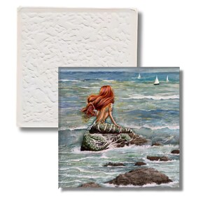 Mermaid Tile, Beach Home Decor, Backsplash Ceramic Ocean Accent - Etsy