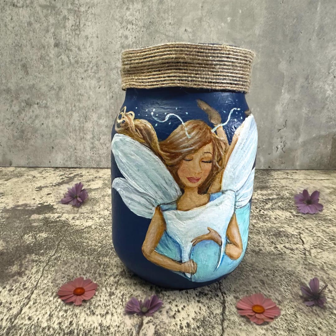 Tooth Fairy Hand Painted Mason Jar Gift for Daughter - Etsy