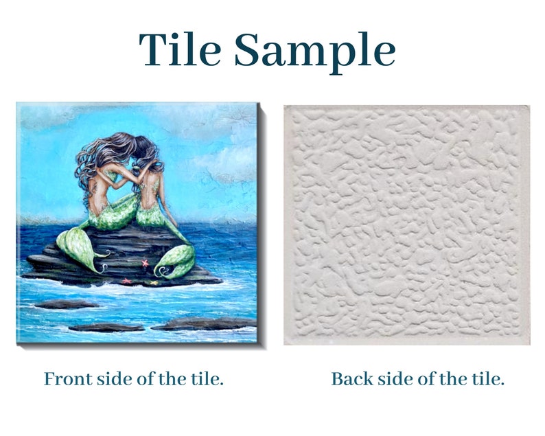 Mother and Daughter Mermaids Tile Mermaid Backsplash for - Etsy