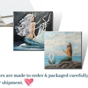 Mermaid Ceramic Tile, Coastal Backsplash Decor, Beach House Art - Etsy