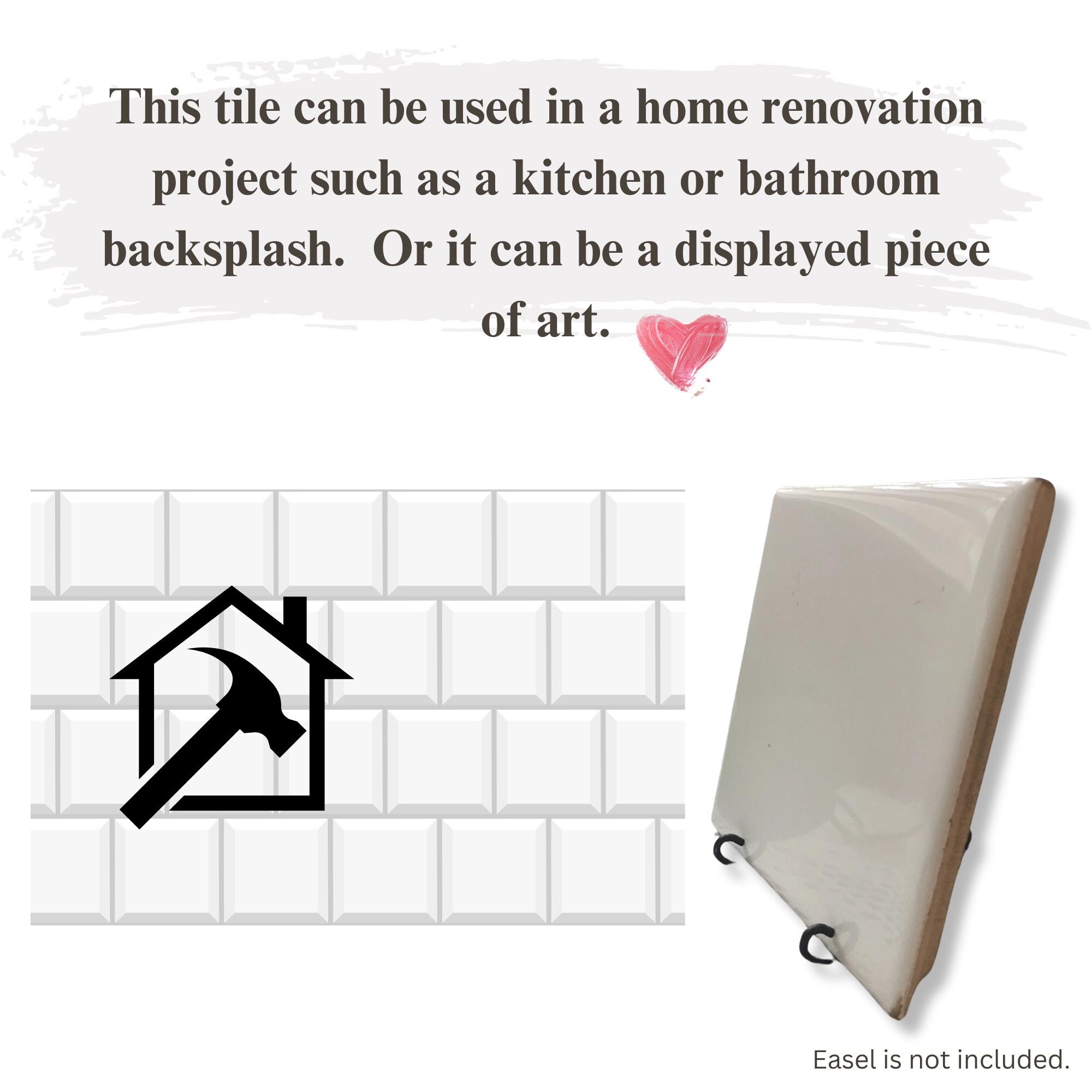 Mermaid Ceramic Tile on Beach at Night, Coastal Home Backsplash Art - Etsy