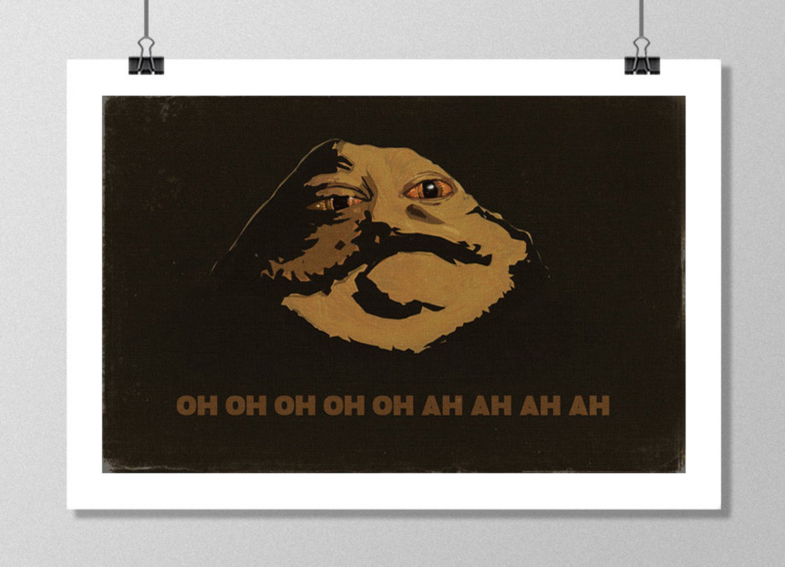 STAR WARS Inspired Jabba the Hutt Minimalist Movie Poster Print - 13 ...