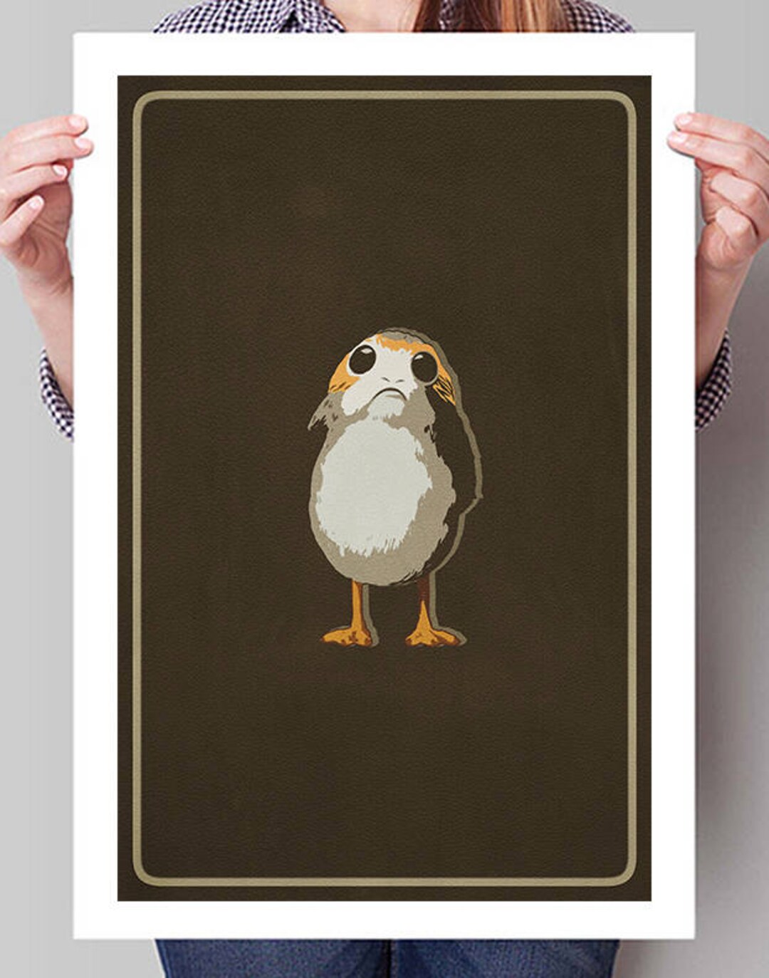 STAR WARS the Last Jedi Movie Porg Poster, Large Wall Art, Luke ...