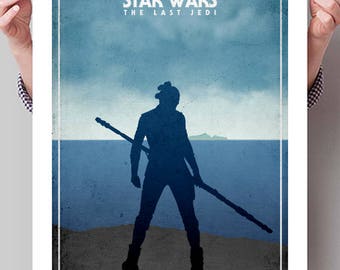 STAR WARS the Force Awakens Movie Poster Large Wall Art Rey | Etsy