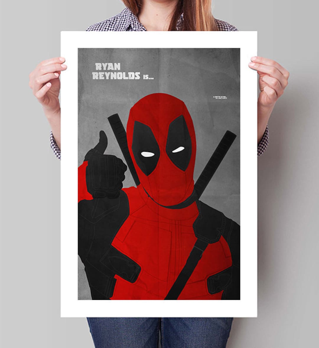 DEADPOOL Inspired Minimalist Movie Poster Print - 13"x19" (33x48 Cm) - Etsy