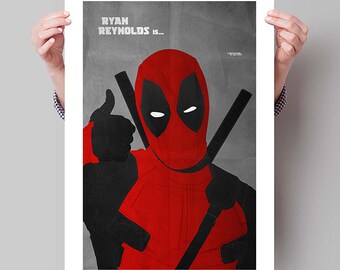 DEADPOOL Minimalist Movie Poster Print 13x19 | Etsy