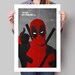 DEADPOOL Inspired Minimalist Movie Poster Print - 13"x19" (33x48 Cm) - Etsy