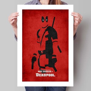 DEADPOOL Inspired Minimalist Movie Poster Print 13x19 33x48 Cm - Etsy