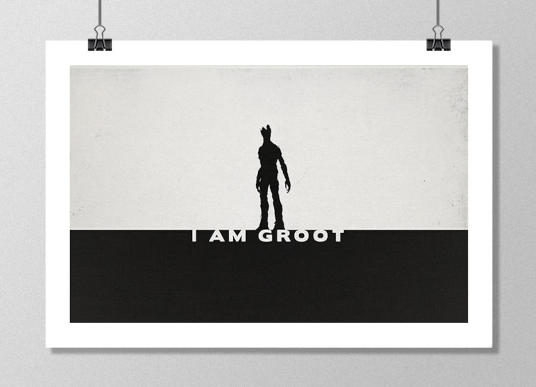 GUARDIANS of the GALAXY Inspired Groot Minimalist Movie Poster Print ...
