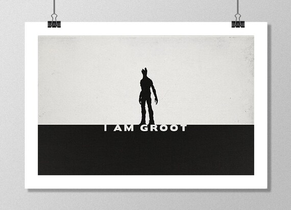 GUARDIANS of the GALAXY Inspired Groot Minimalist Movie Poster | Etsy