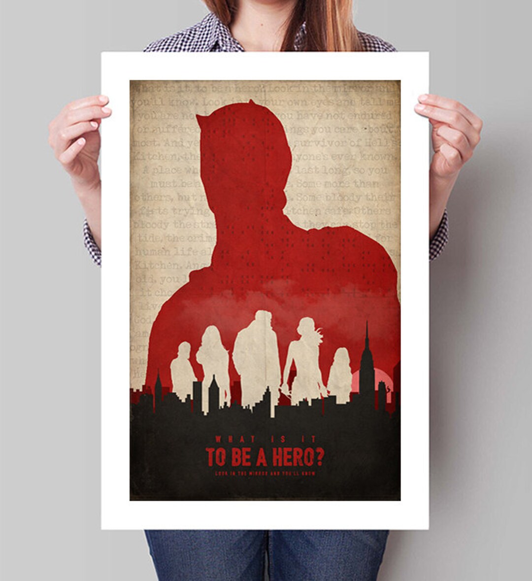 DAREDEVIL Minimalist Poster, Superhero Quote Posters, Typography Prints ...
