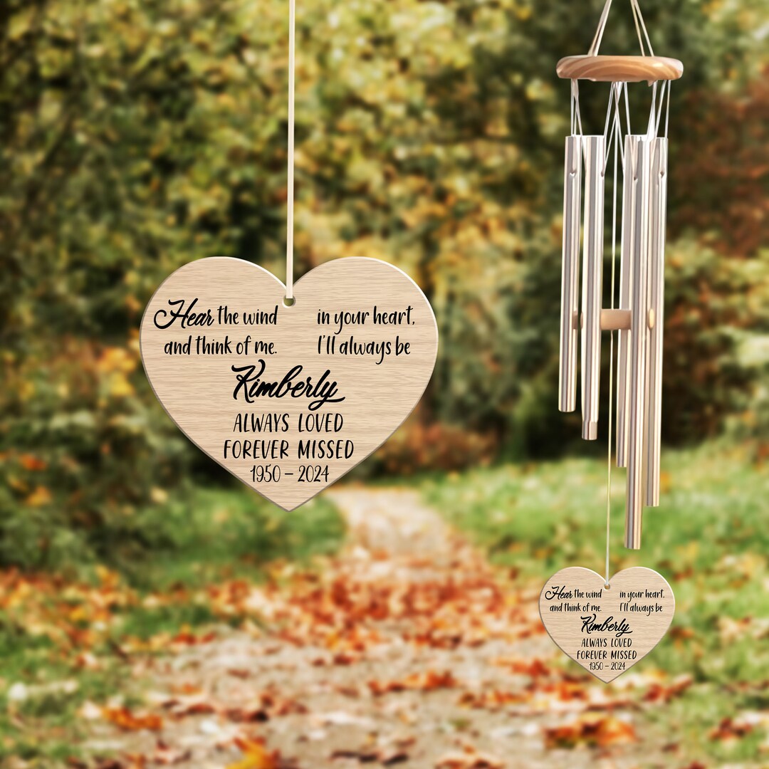 Personalized Memorial Wind Chimes, Personalized Wind Chime With Photo ...