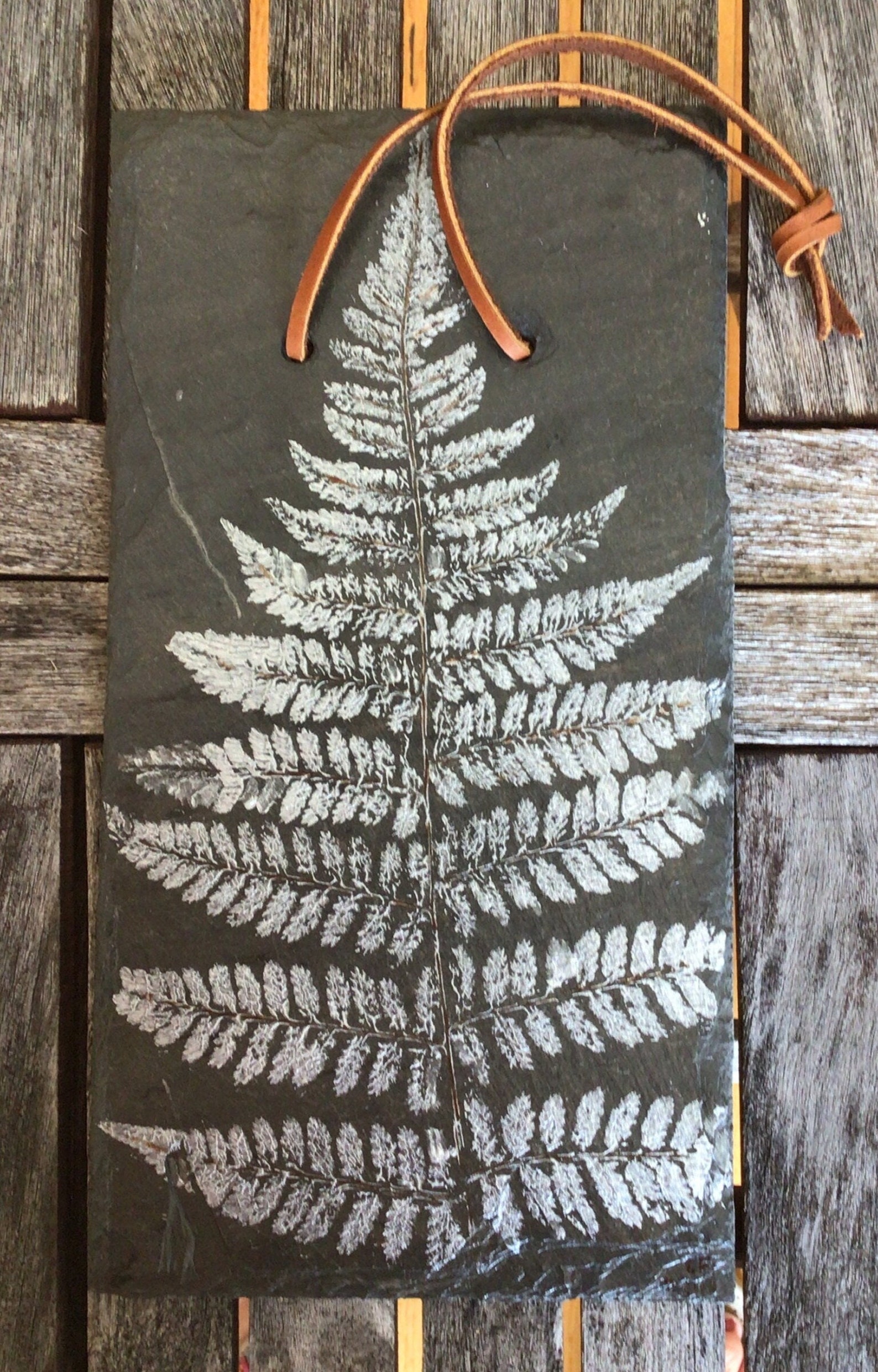 Nature Art: Painted and Printed Slate Fern Art - Etsy