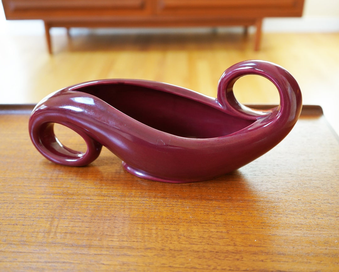 San Carlos Pottery Bowl, Hollywood Regency, Lovely Organic Flower Shape ...