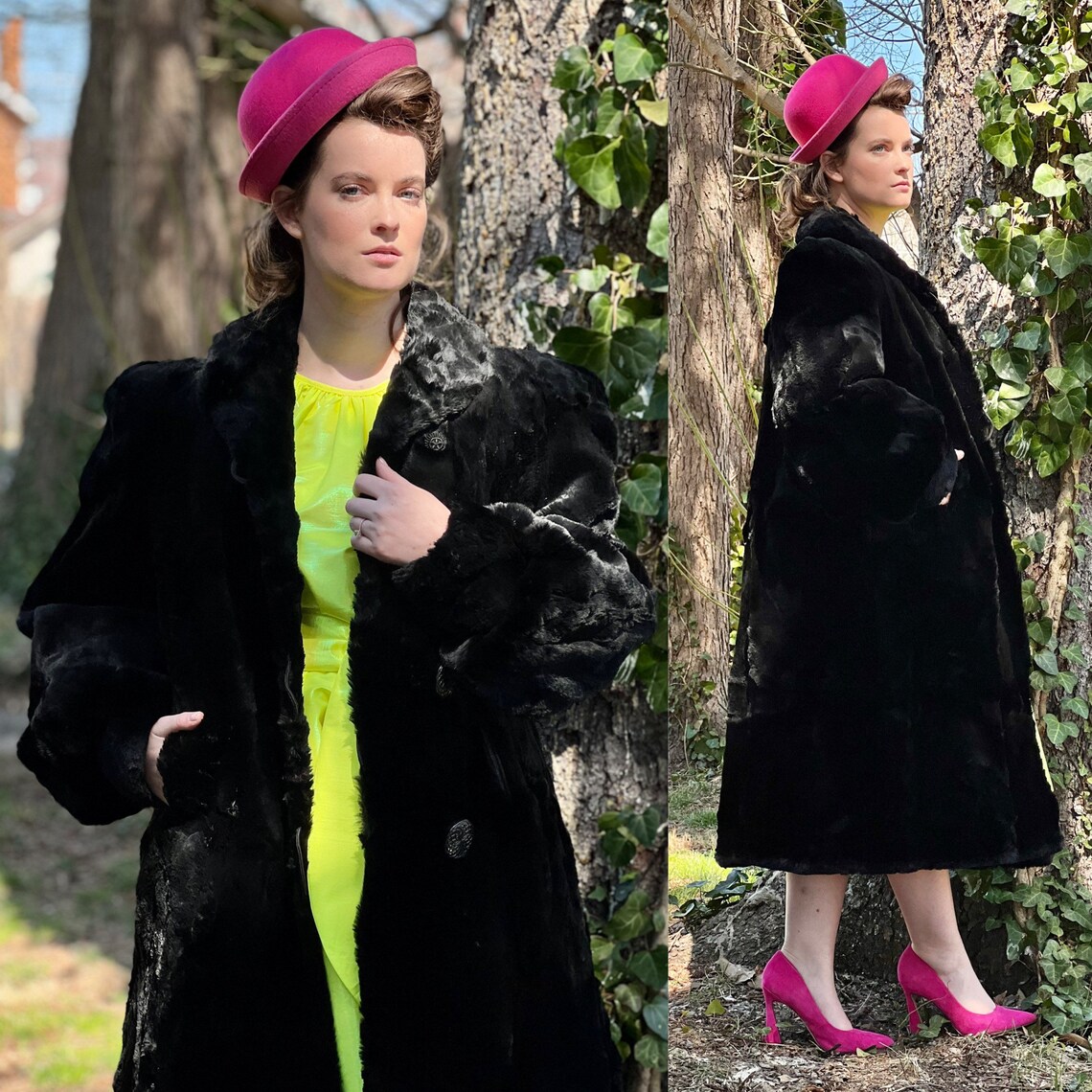 Vintage 20s 30s Deco FUR Coat | Sheared Fur Flapper Gatsby Jacket COAT ...