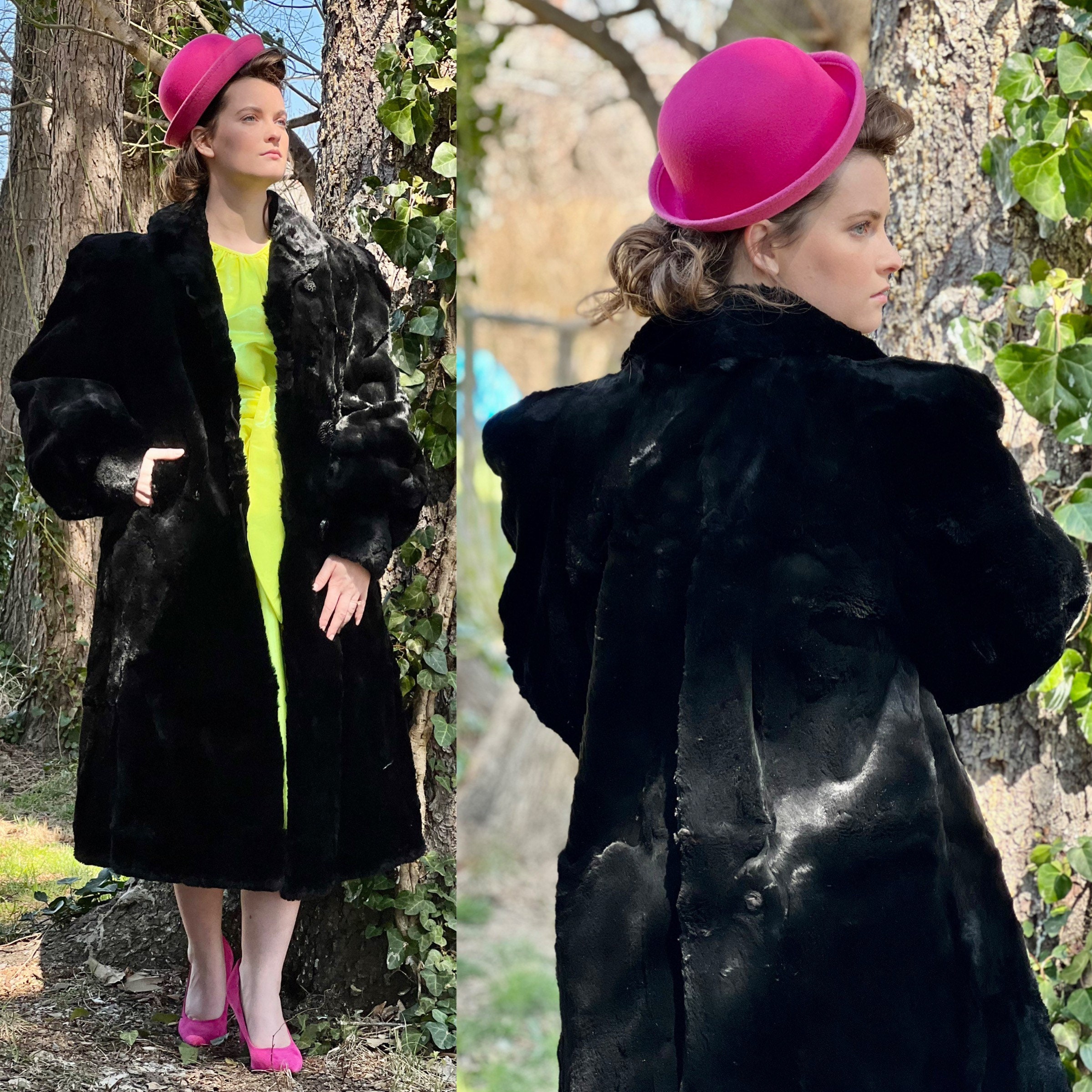 Vintage 20s 30s Deco FUR Coat | Sheared Fur Flapper Gatsby Jacket COAT ...
