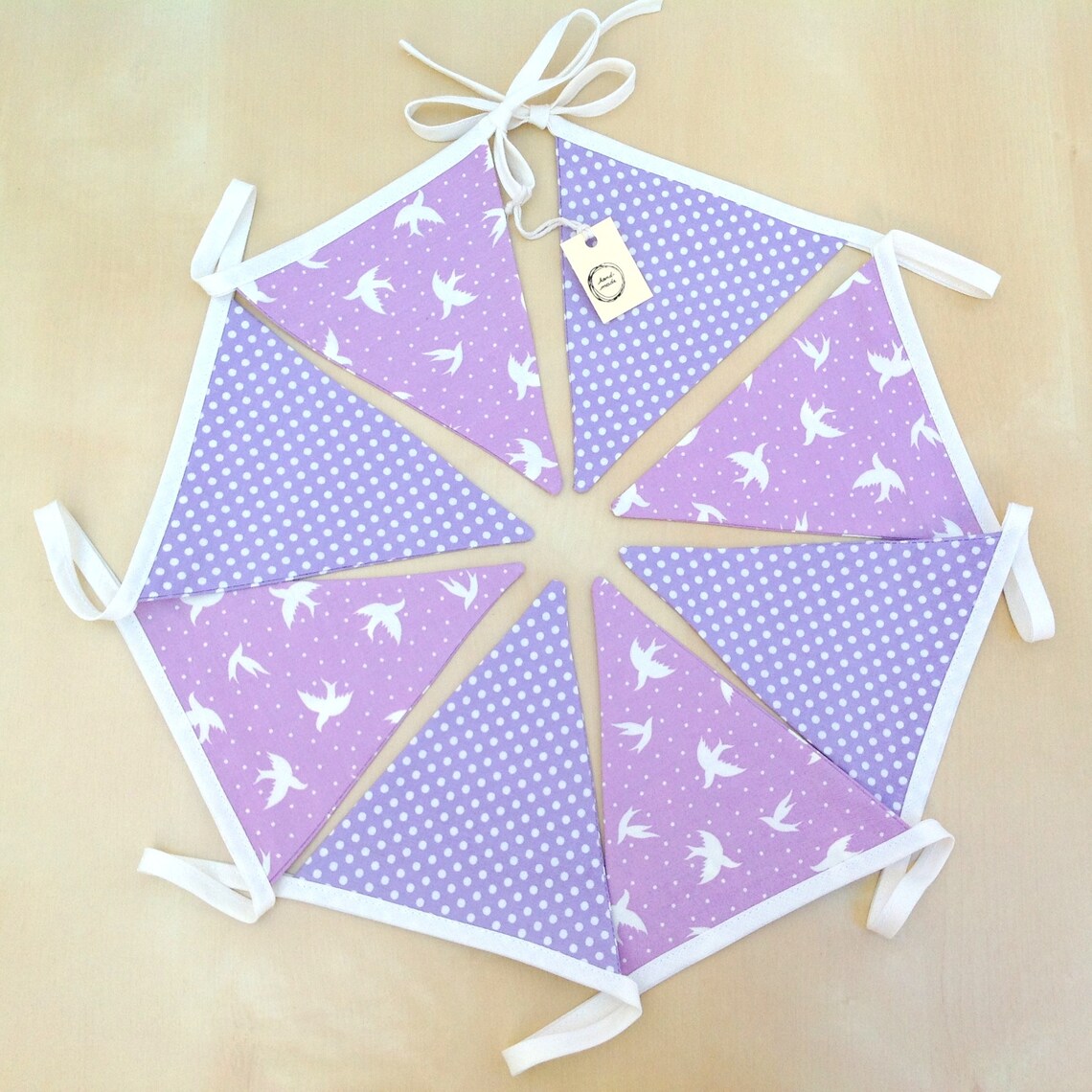 Banderines de tela lila Banderines morados Guirnalda - Etsy España