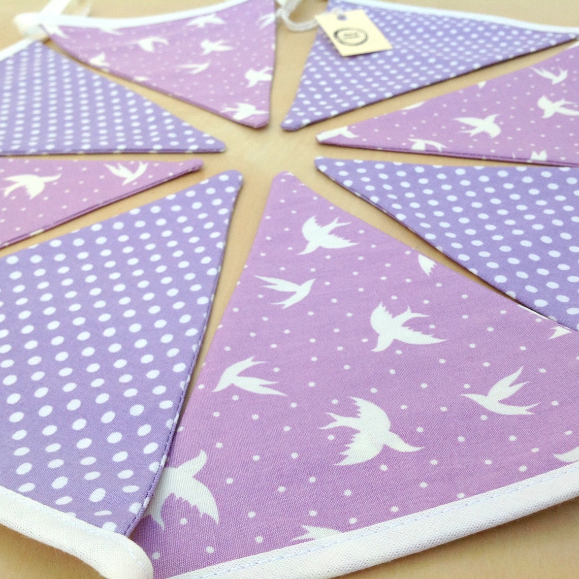 Banderines de tela lila Banderines morados Guirnalda - Etsy España