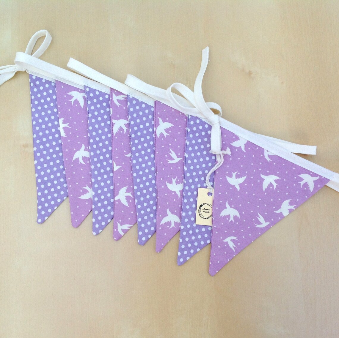 Banderines de tela lila Banderines morados Guirnalda - Etsy España