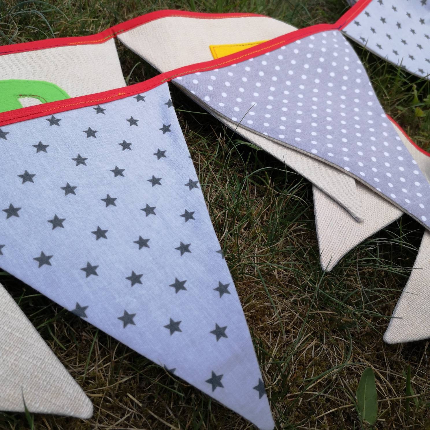 Fabric Rainbow Name Banner, Personalize Fabric Banner, Bunting Name ...