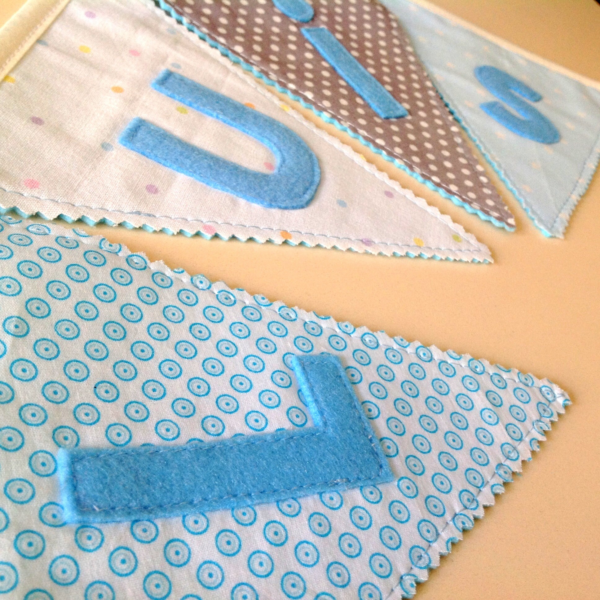 Pastel Fabric Name Banner, Personalize Fabric Banner, Soft Colors ...