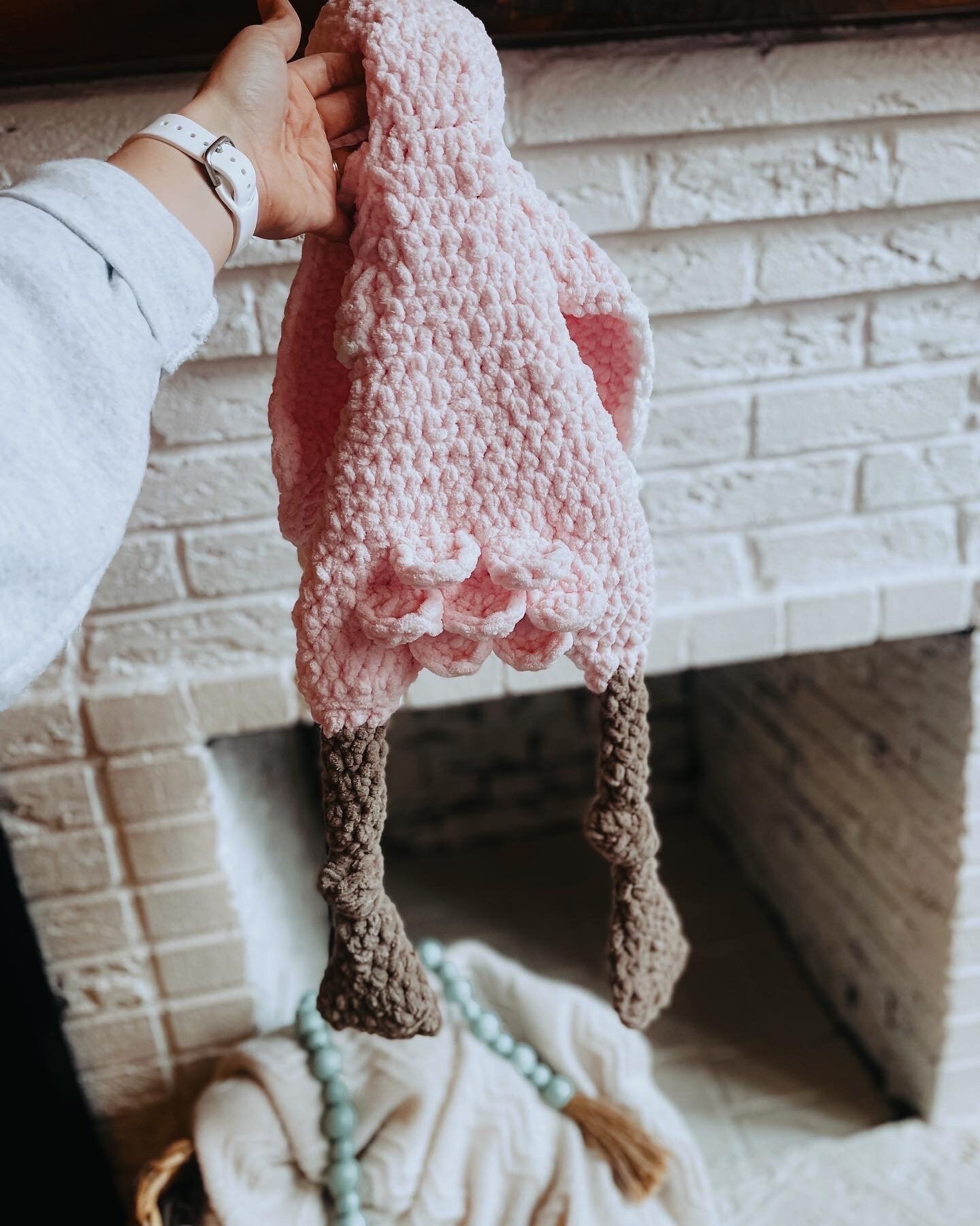 Crocheted Flamingo Snuggler | Stuffie | Amigurumi | Lovey - Etsy