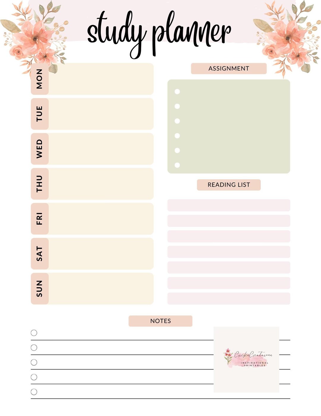 Printable Daily Planner for Women, 8.5x11 PDF, Daily Organizer With ...