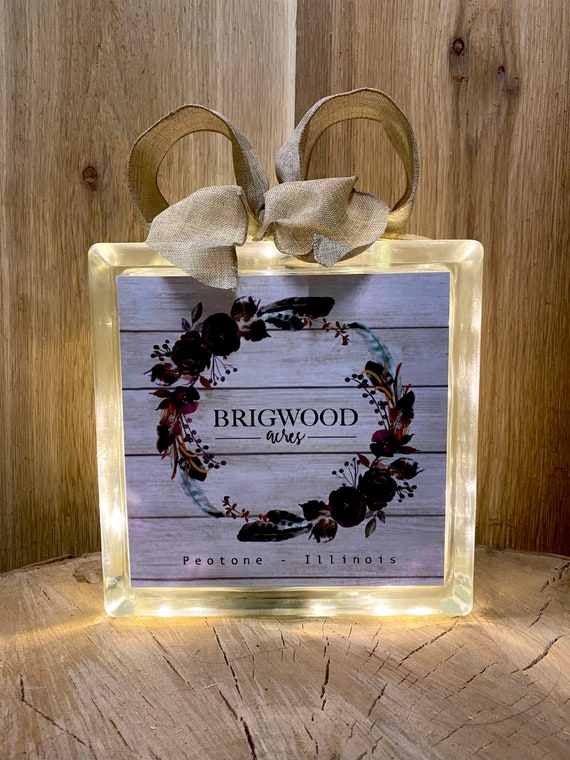 PERSONALIZED Custom Logo Glass Block Unique Gift | Etsy