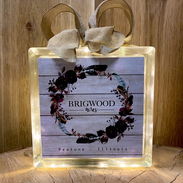 Custom Glass Frame With Logo - Etsy