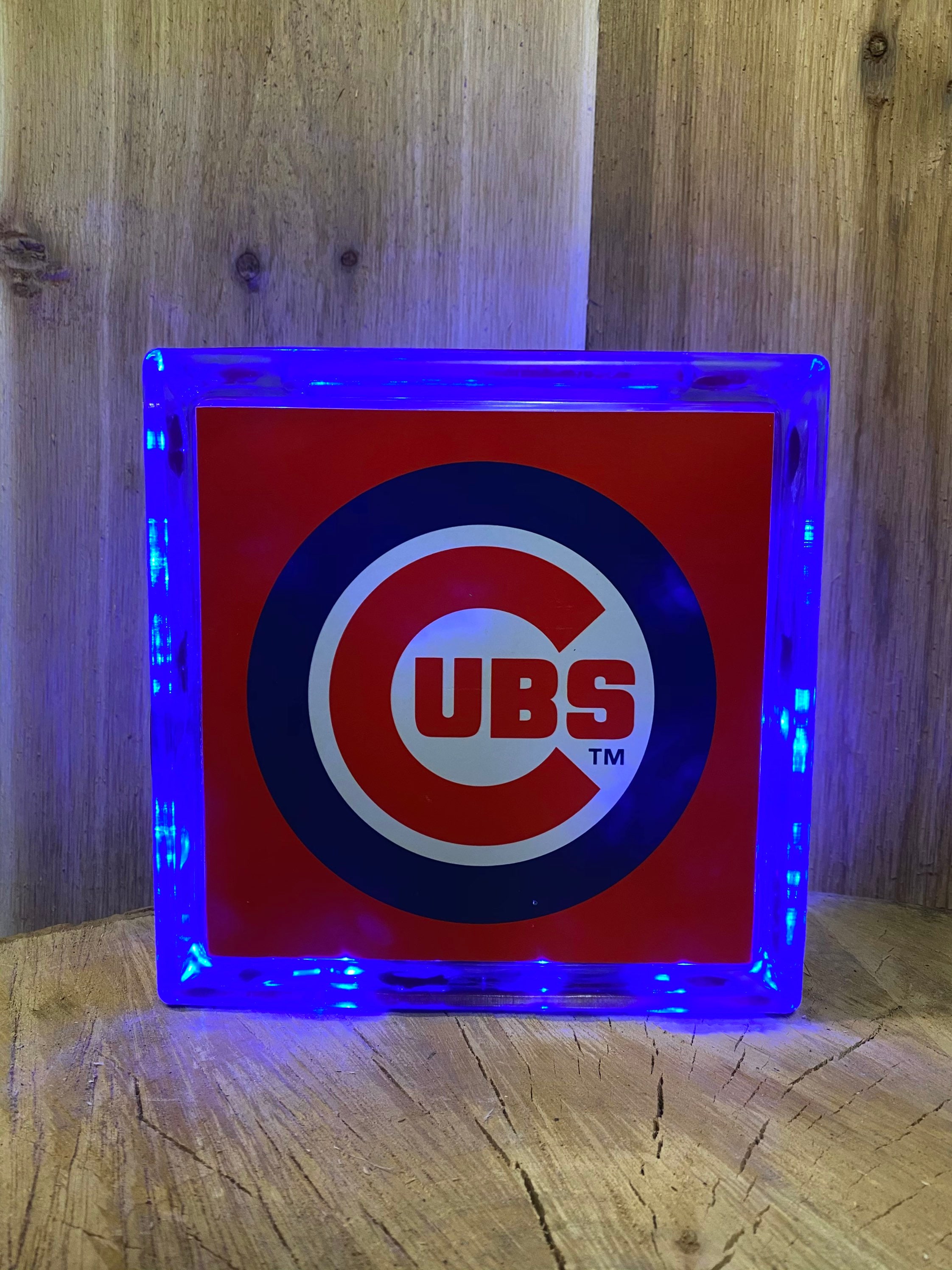 Chicago Cubs -- Glass Block -- Unique Gift -- Bar Decor -- Sports Lover ...