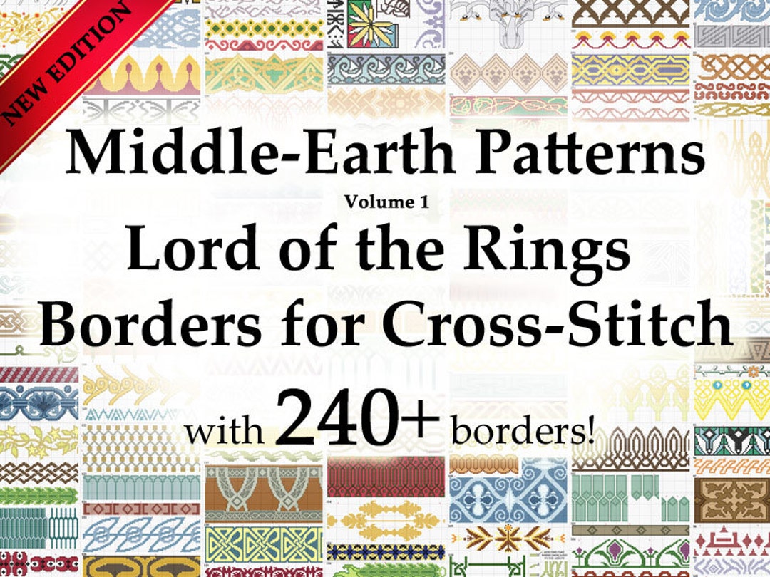 Middle-earth Patterns Lord of the Rings Borders for Cross-stitch - Etsy ...