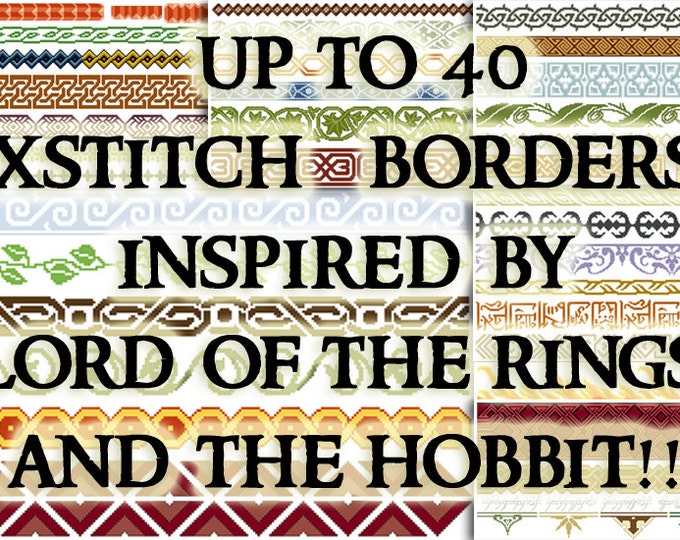 Middle-earth Patterns Lord of the Rings Borders for Cross-stitch - Etsy