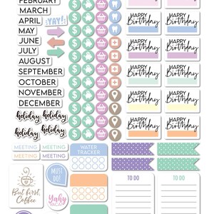 Undated Planner Stickers - Digital File - Packed With 98 Stickers! - Etsy