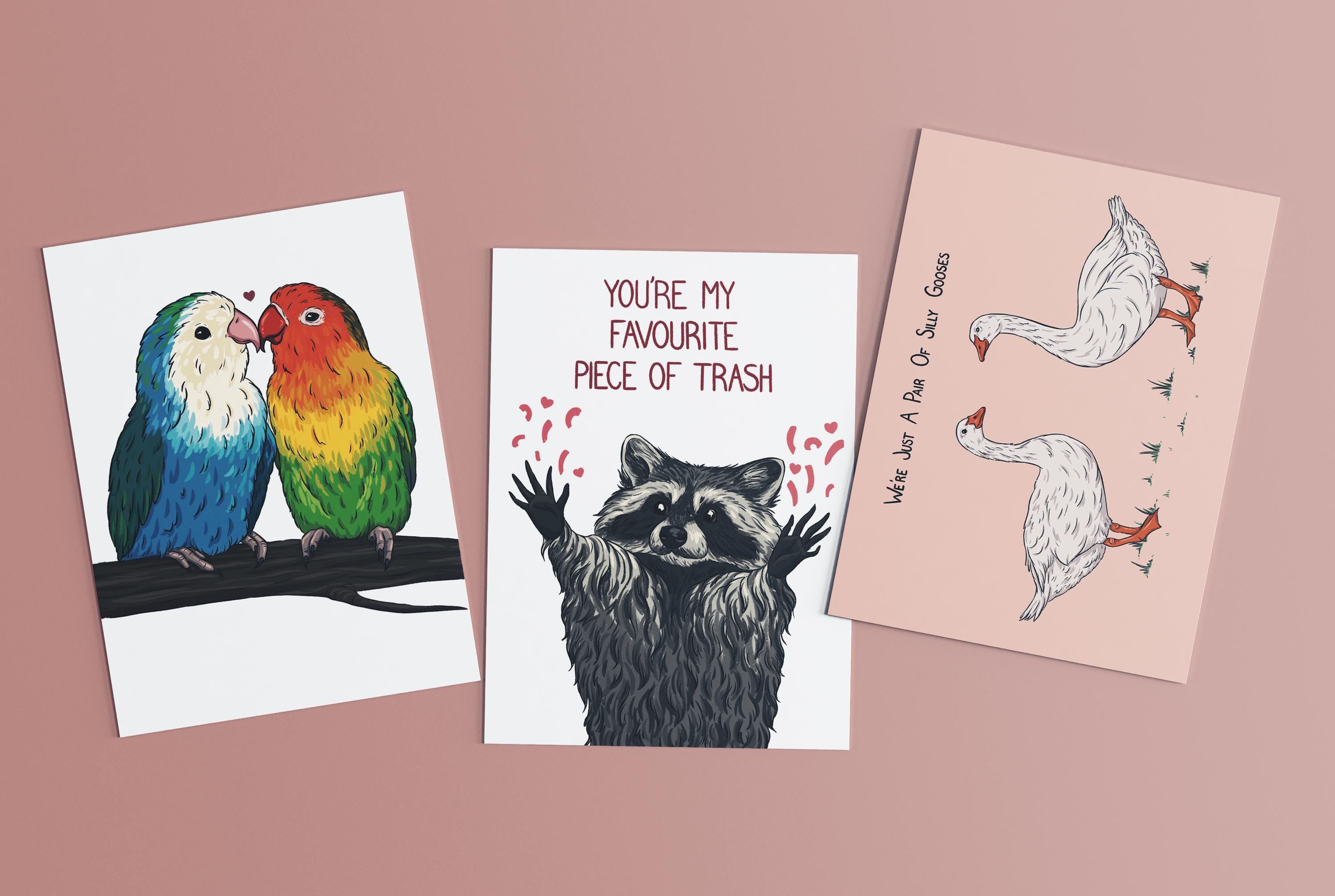 Silly Gooses Valentine's Card - Etsy