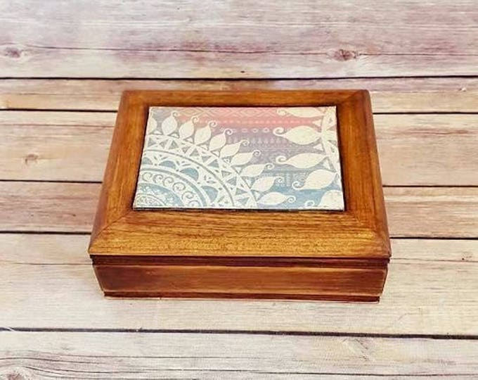 Jewelry Box Wood | Bohemian Jewelry Box | Music Box | Mandala Print ...