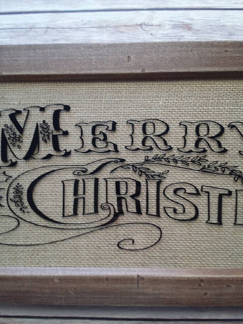 Merry Christmas Sign Wood Frame Rustic Home Decor - Etsy