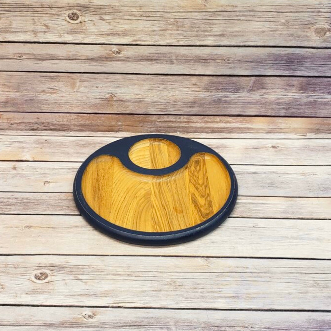 Navy Blue Wood Cheese Board | Cheese Serving Set | Wood Cheese Tray ...