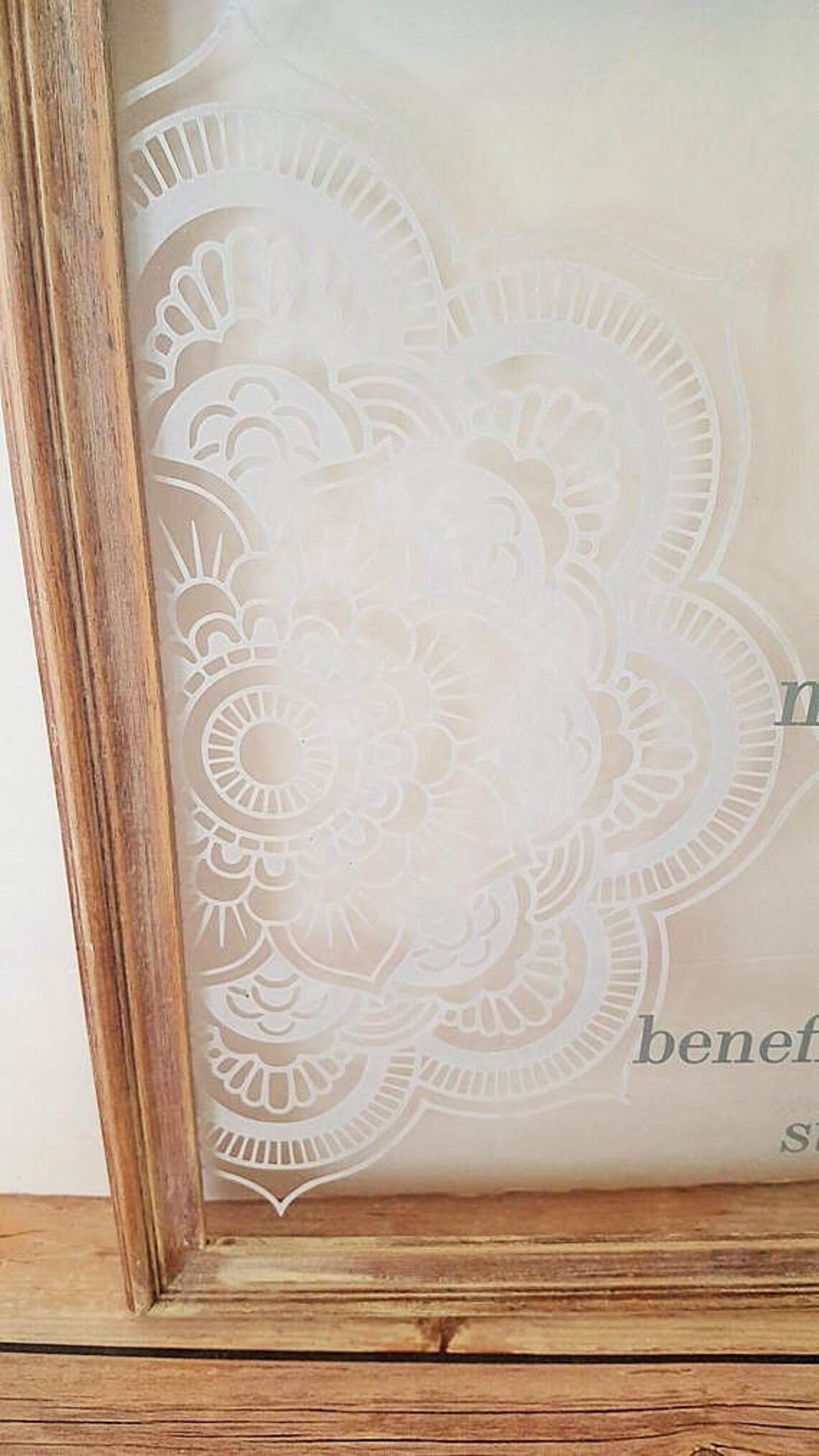 Bohemian Sign Wood Framed Mandala Sign Inspirational Sign - Etsy