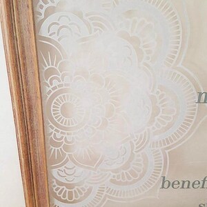 Bohemian Sign | Wood Framed Mandala Sign | Inspirational Sign | Mandala ...