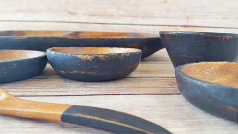Wood Sushi Bowl Set 9 Piece Sushi Serving Set Sushi - Etsy
