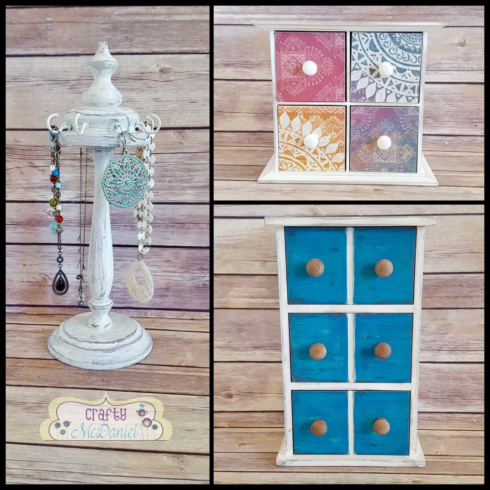 Jewelry Box Wood | Bohemian Jewelry Box | Mandala Print | Vintage Chic ...