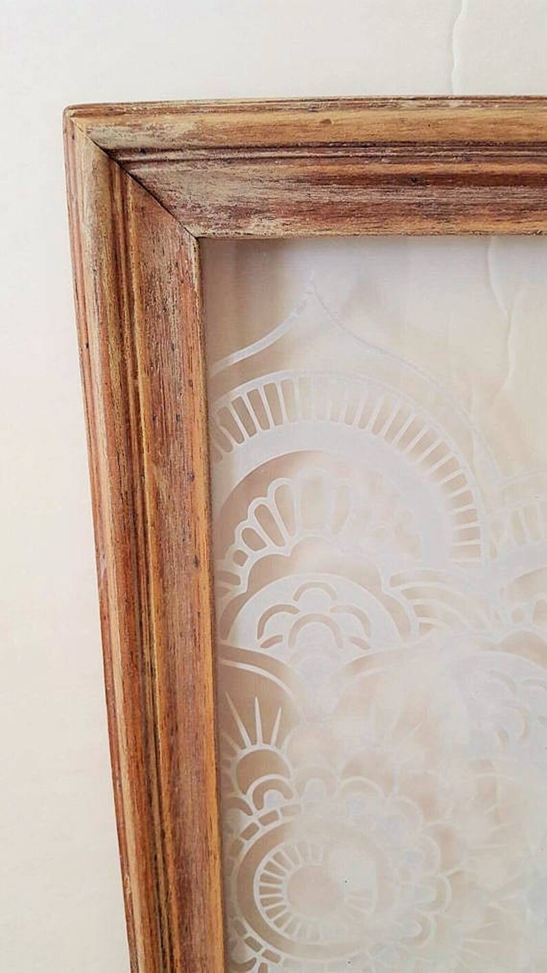 Bohemian Sign | Wood Framed Mandala Sign | Inspirational Sign | Mandala ...