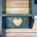 Navy Blue Wood Wall Display Shelf Shadow Box Americana Farmhouse Chic ...