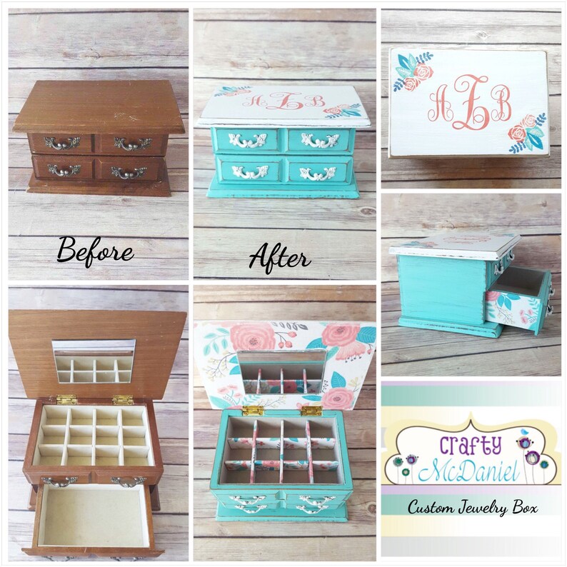 Custom Jewelry Box Personalized Gift Pick Your Paint Color | Etsy