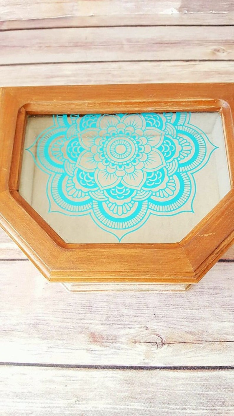 Wood Jewelry Box Mandala Jewelry Box Rustic Jewelry Box - Etsy